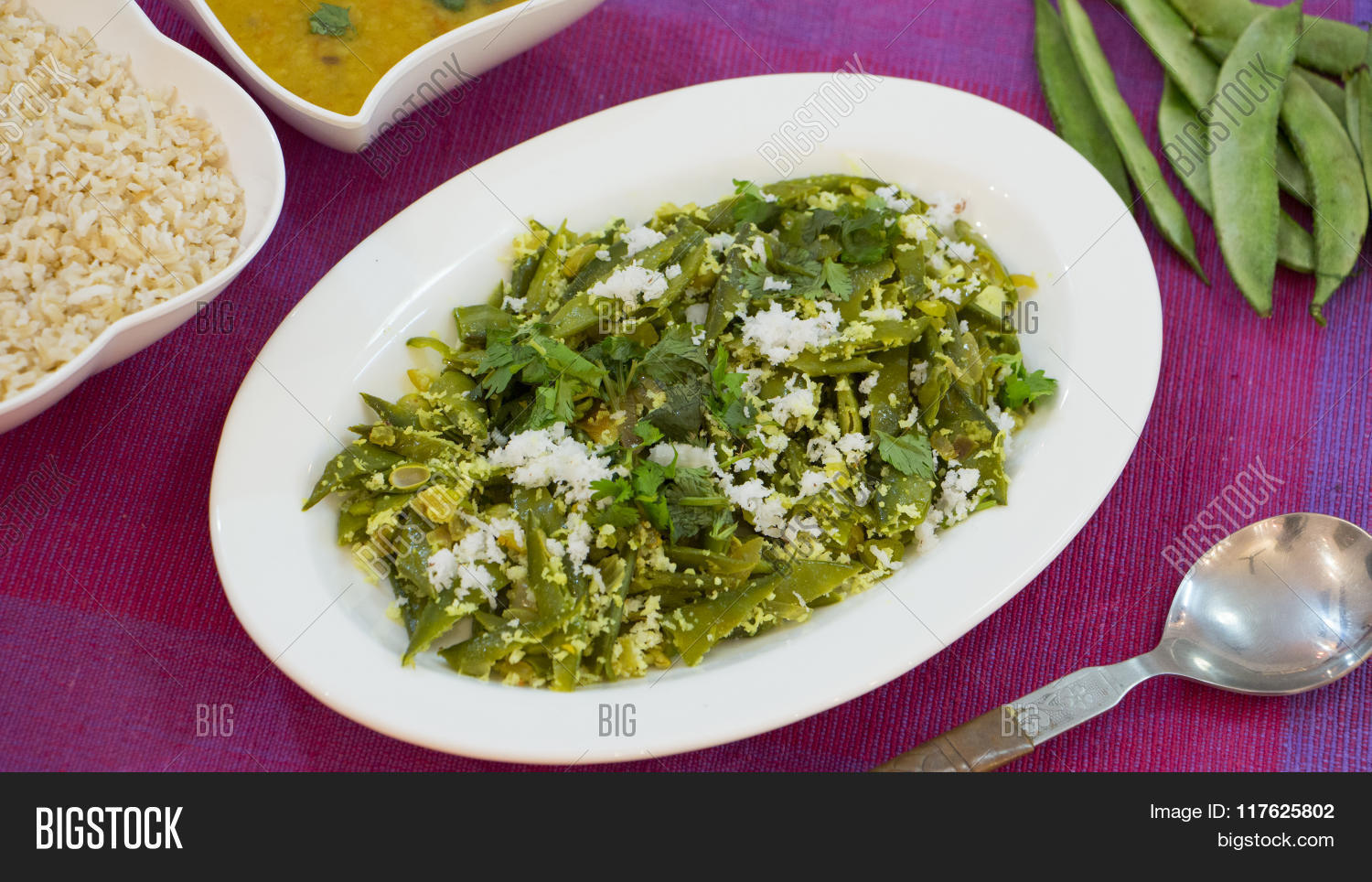 Val Papdi Bhaji Flat Image & Photo (Free Trial) | Bigstock