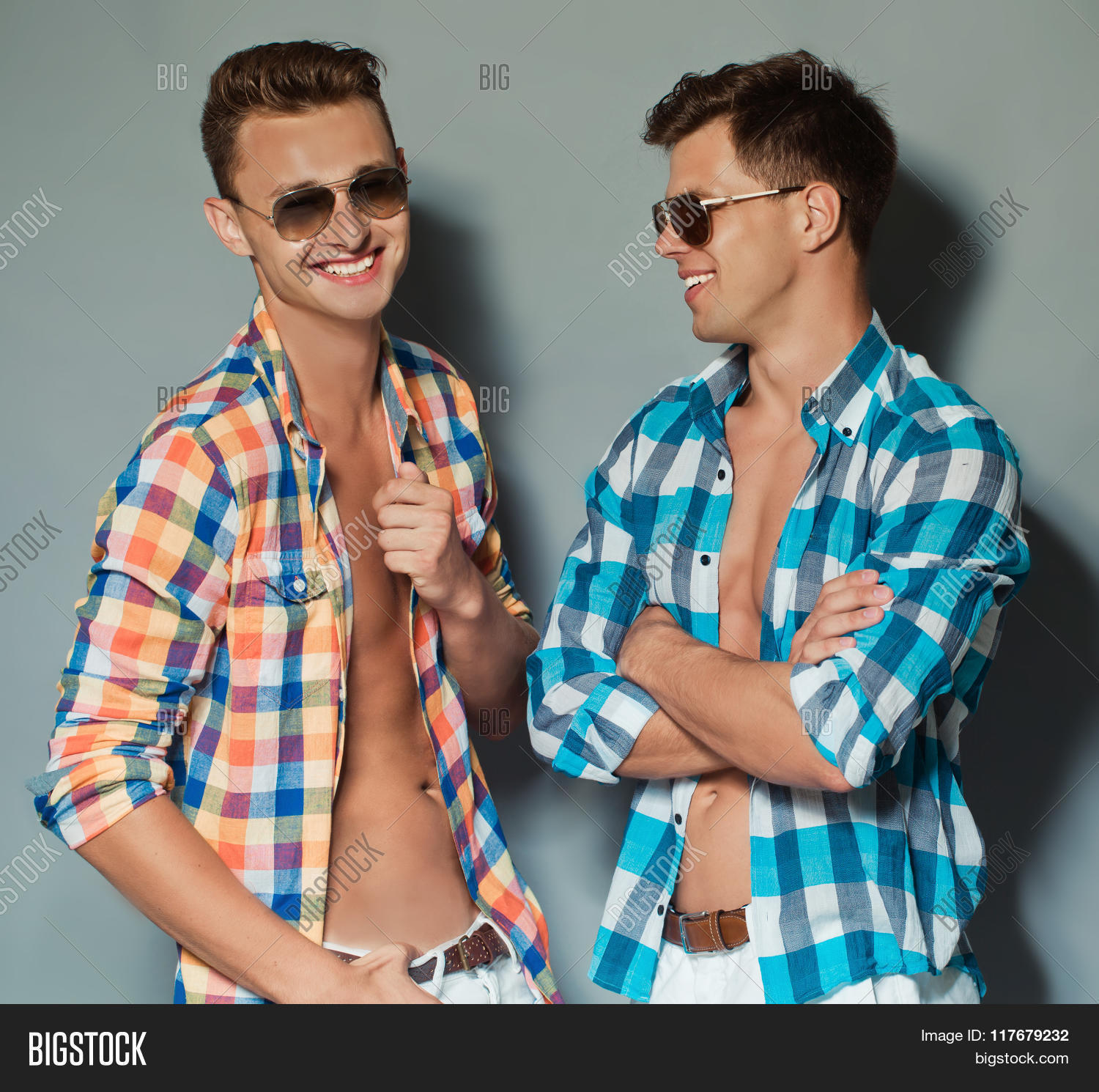 Two Boys Posing Studio Image & Photo (Free Trial) | Bigstock