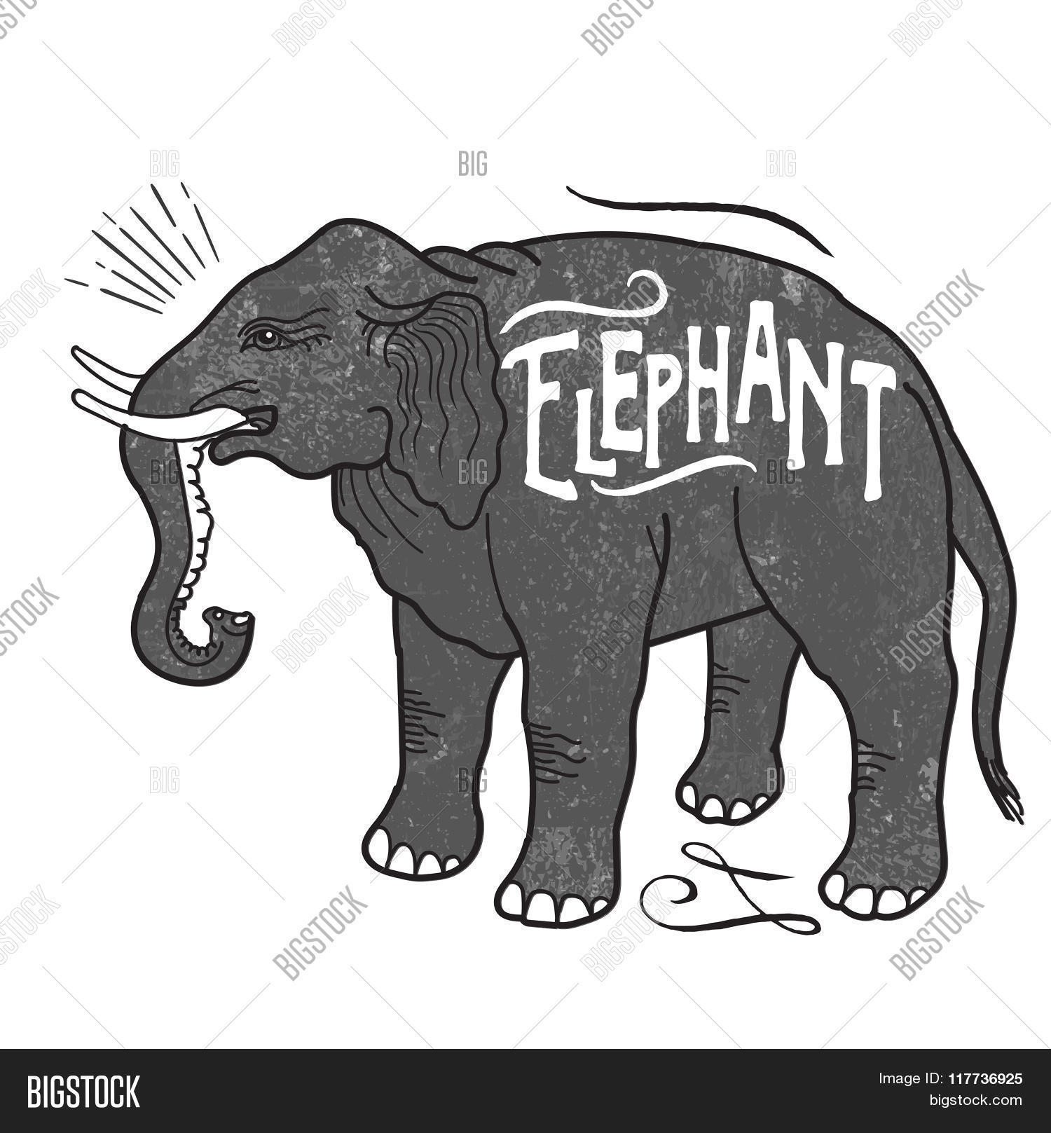 Vintage Elephant Clip Art