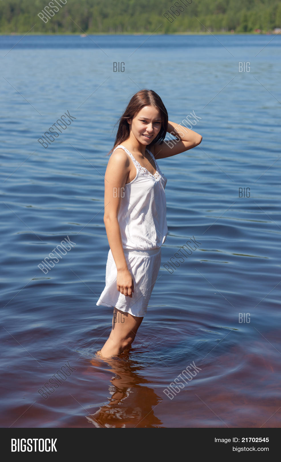 Girl Water Wood Lake Image & Photo (Free Trial) | Bigstock