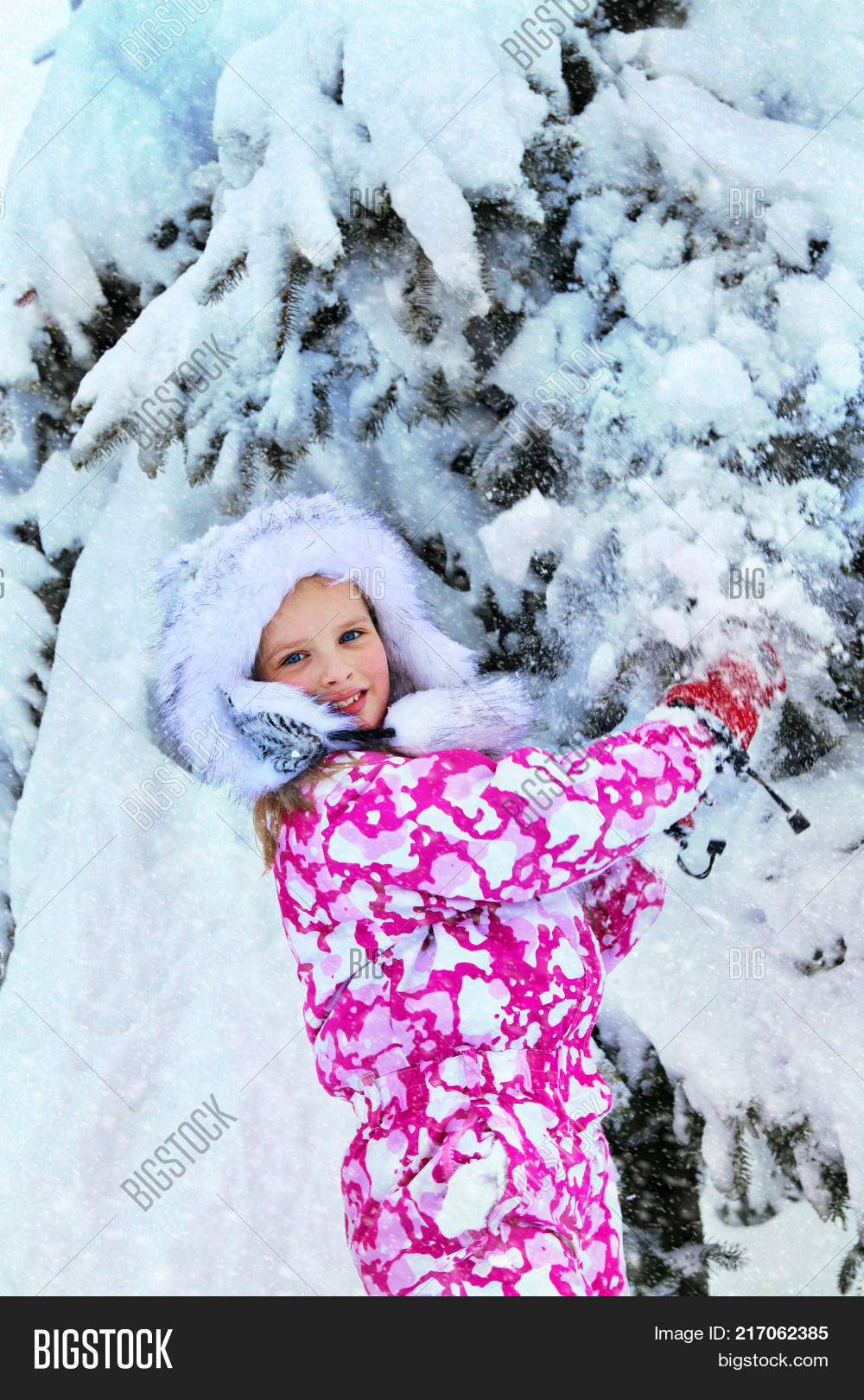 Winter Snow Child Girl Image & Photo (Free Trial) | Bigstock