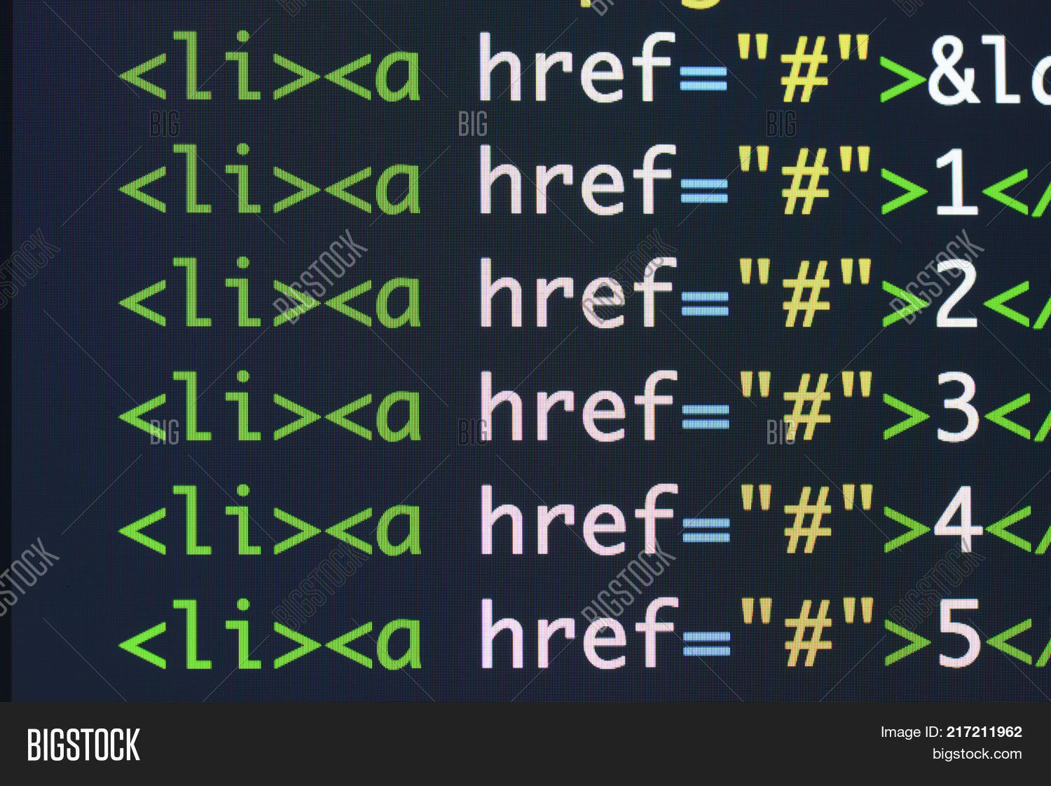 Real Html Code Image & Photo (Free Trial) | Bigstock