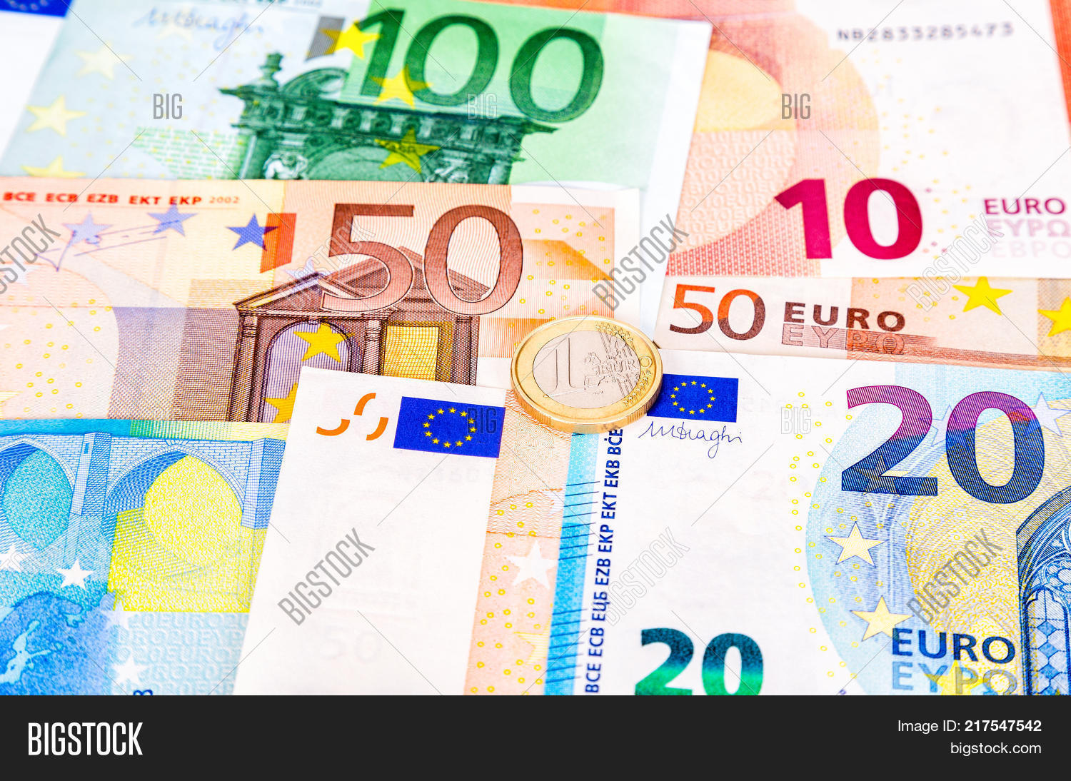 Coin One Euro Lying On Image & Photo (Free Trial) | Bigstock