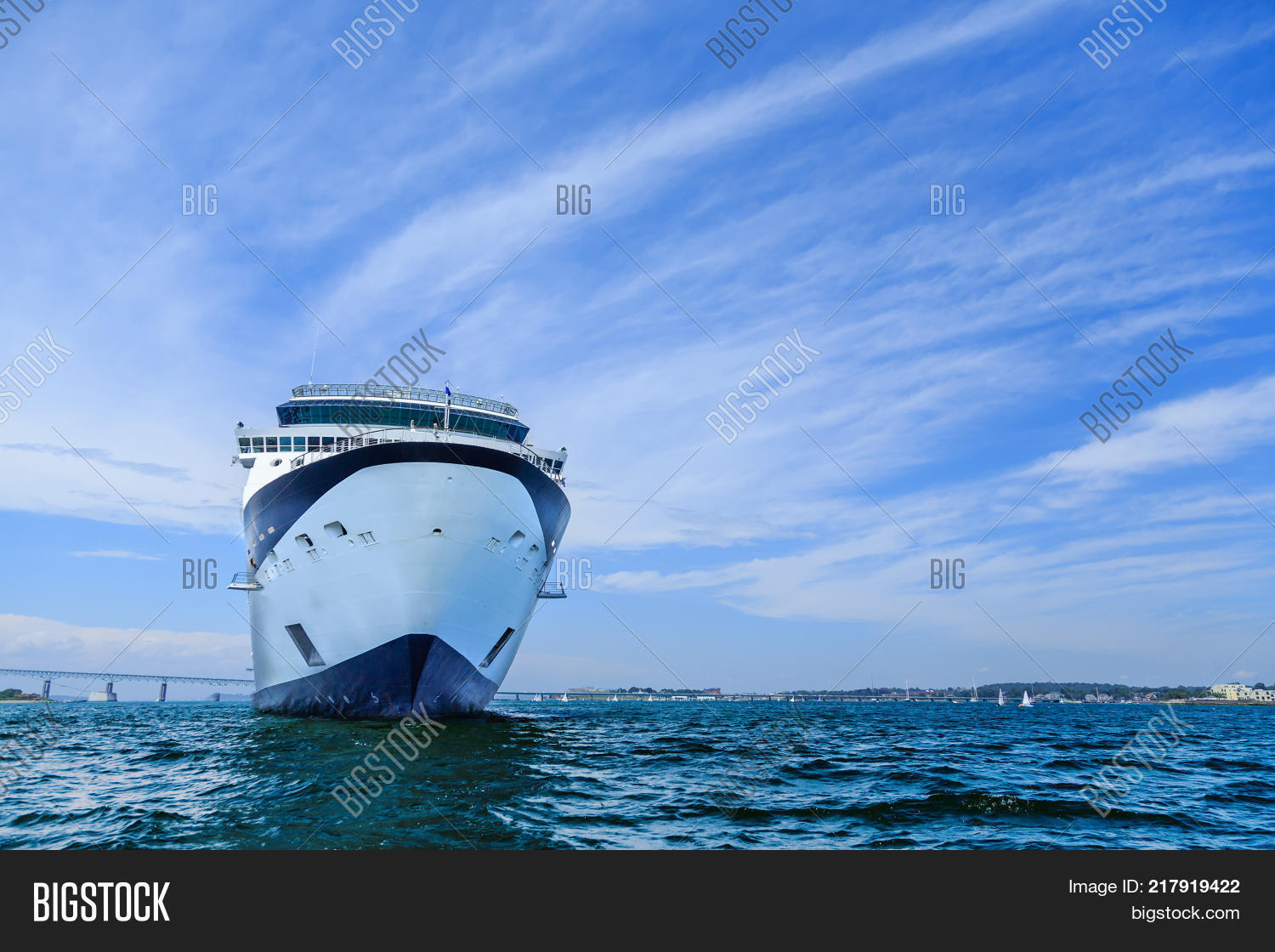 Blue White Cruise Ship Image & Photo (Free Trial) | Bigstock