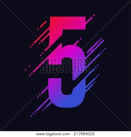 Number 5 Liquid Vector & Photo (Free Trial) | Bigstock