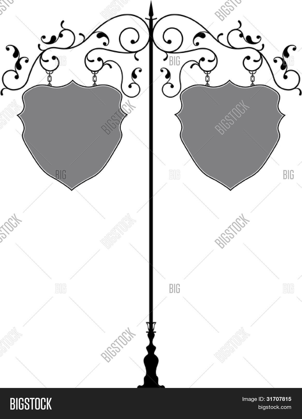 Wrought Iron Signage Vector & Photo (Free Trial) | Bigstock