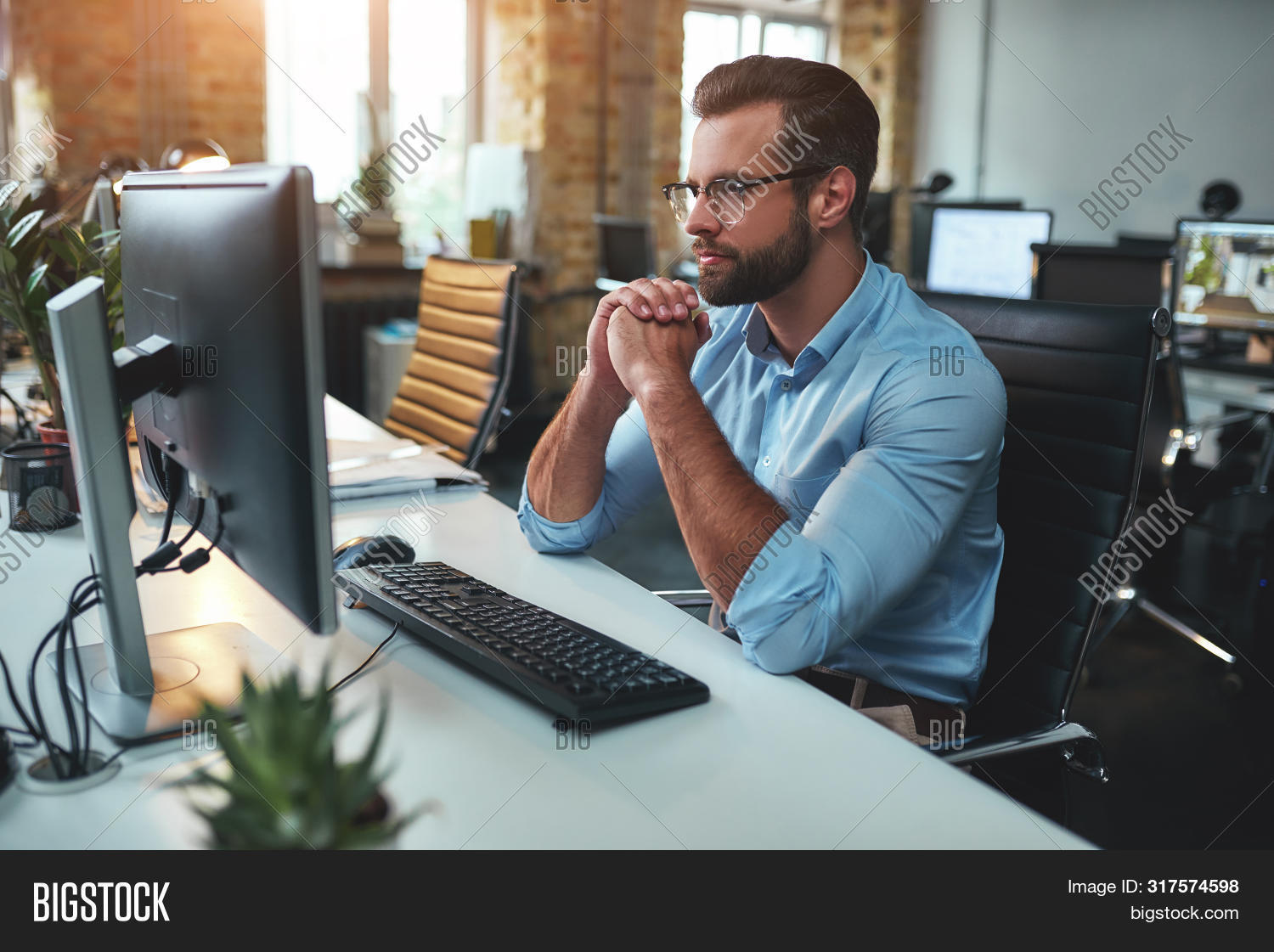 Thinking. Side View Image & Photo (Free Trial) | Bigstock