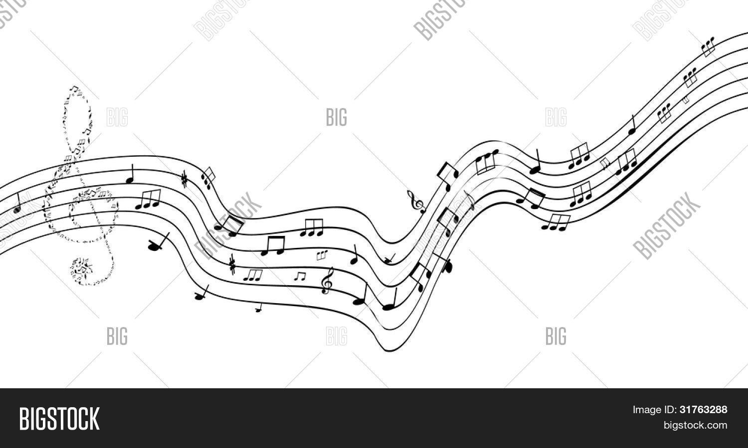 Music Notes On Staves Vector & Photo (Free Trial) | Bigstock