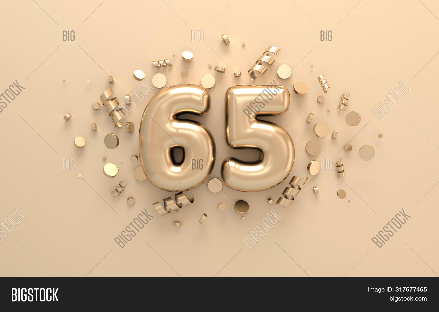 Golden 3d Number 65 Image & Photo (Free Trial) | Bigstock
