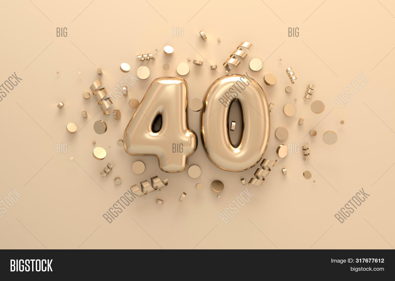 Golden 3d Number 40 Image & Photo (Free Trial) | Bigstock