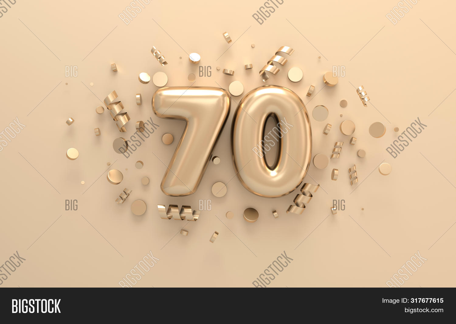 Golden 3d Number 70 Image & Photo (Free Trial) | Bigstock