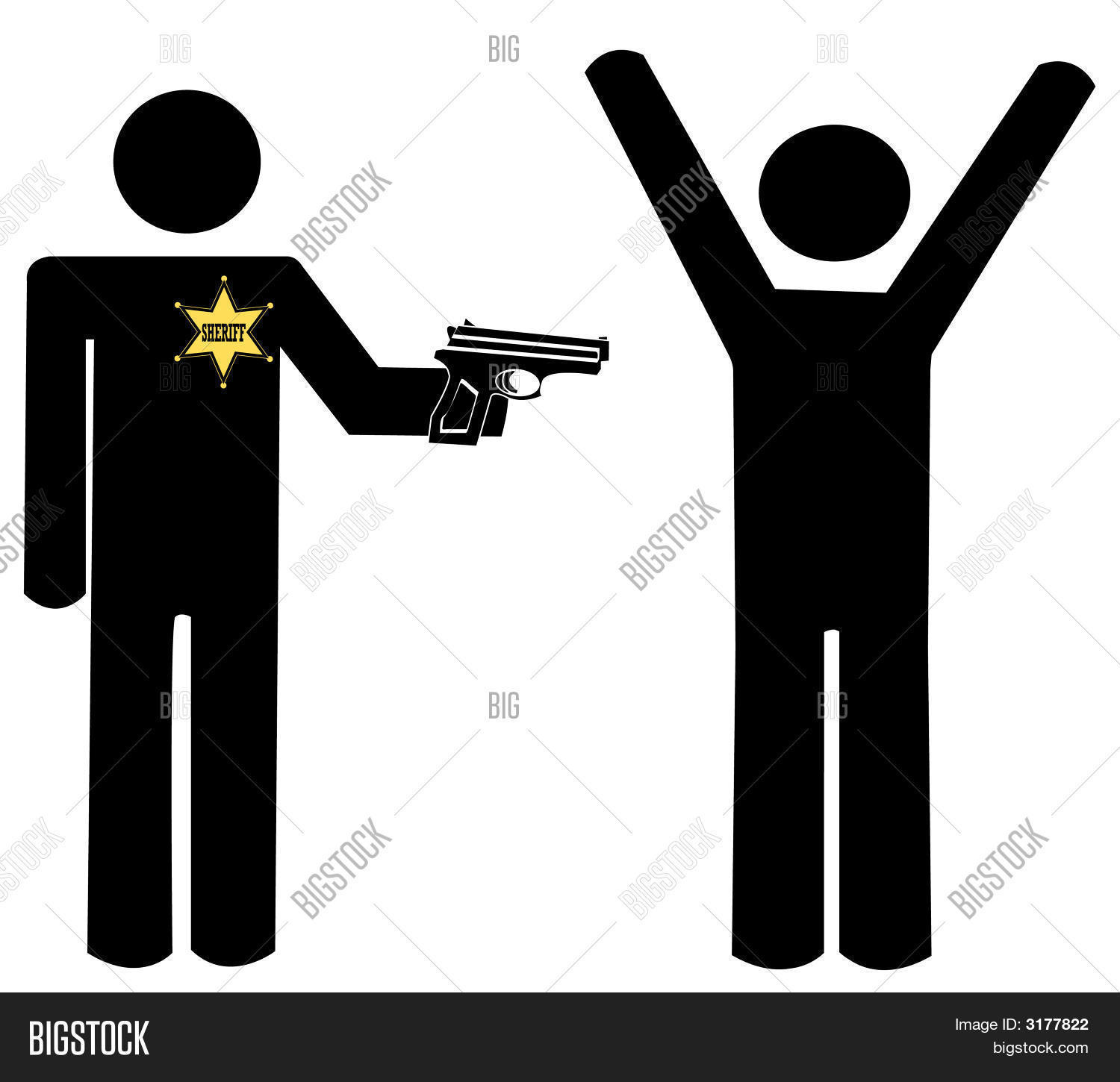 Stick Man Sherrif Image & Photo (Free Trial) | Bigstock