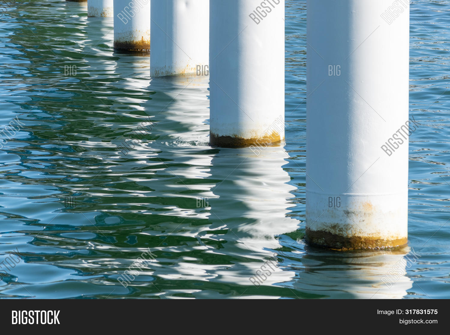 Rusty Pier Posts Salt Image & Photo (Free Trial) | Bigstock