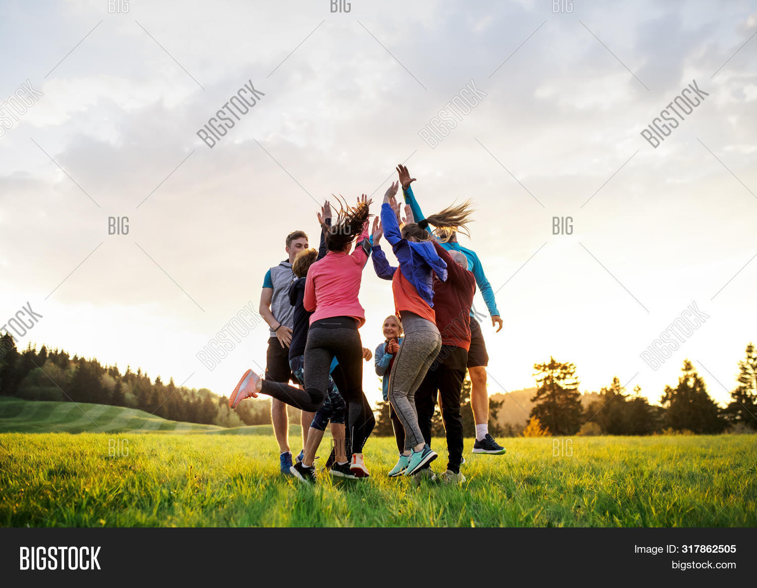 Large Group Fit Active Image & Photo (Free Trial) | Bigstock