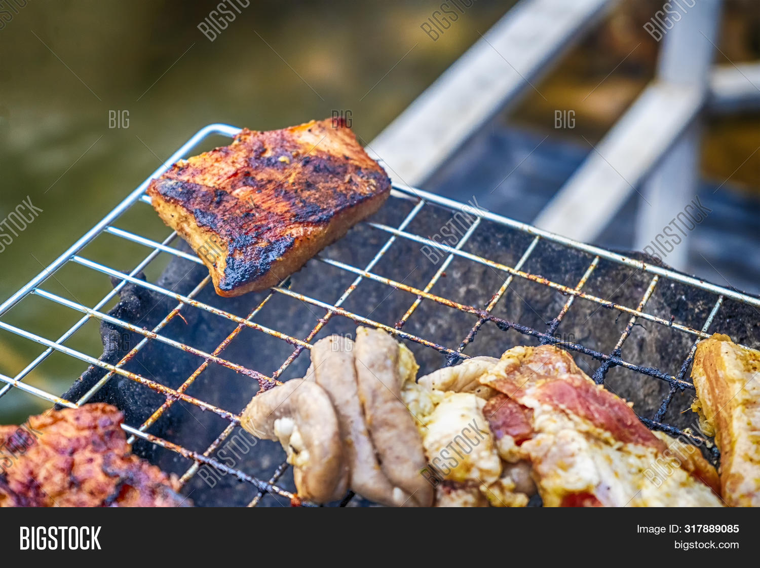 Burning Meat On Grill Image & Photo (Free Trial) | Bigstock