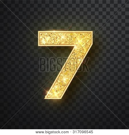 Gold Glitter Numbers Vector & Photo (Free Trial) | Bigstock