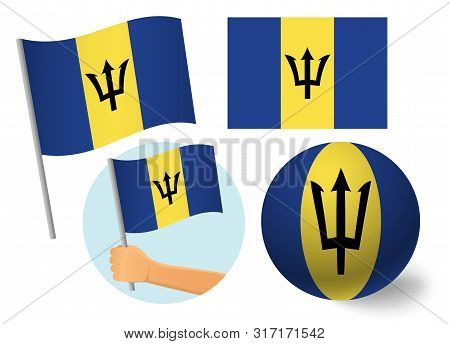 Barbados Flag Icon Vector & Photo (Free Trial) | Bigstock