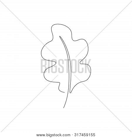 Leaf One Line Drawing Vector & Photo (Free Trial) | Bigstock