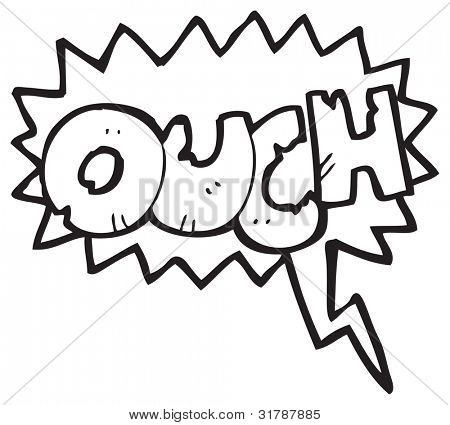 Cartoon Ouch Speech Image & Photo (Free Trial) | Bigstock