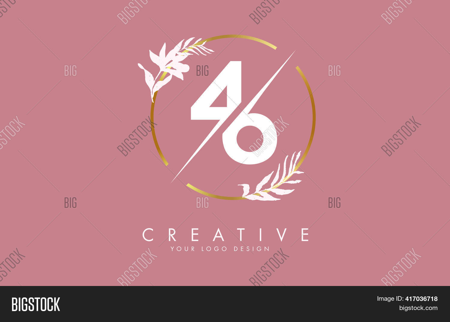 Number 46 4 6 Logo Vector & Photo (Free Trial) | Bigstock