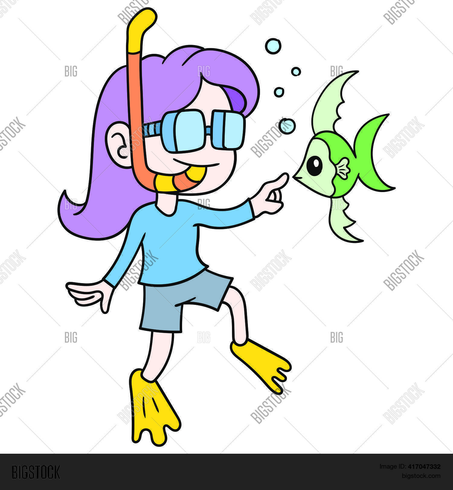 Girl Diving Into Sea Vector & Photo (Free Trial) | Bigstock