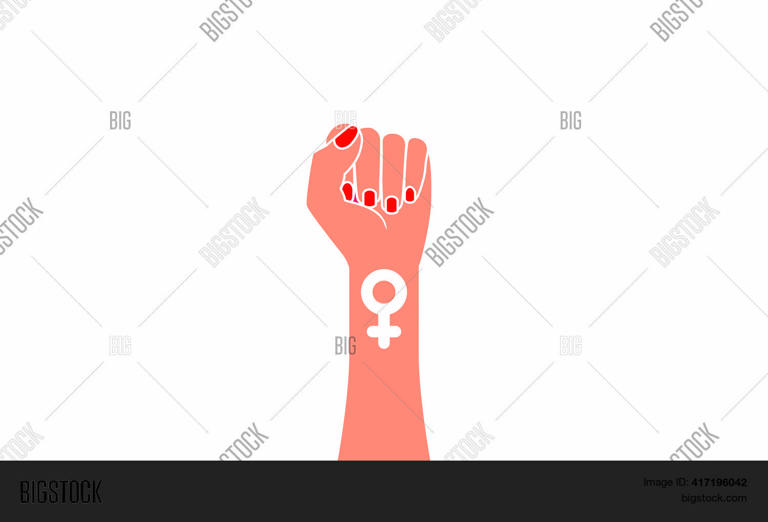 Woman Fist Symbol Vector & Photo (Free Trial) | Bigstock
