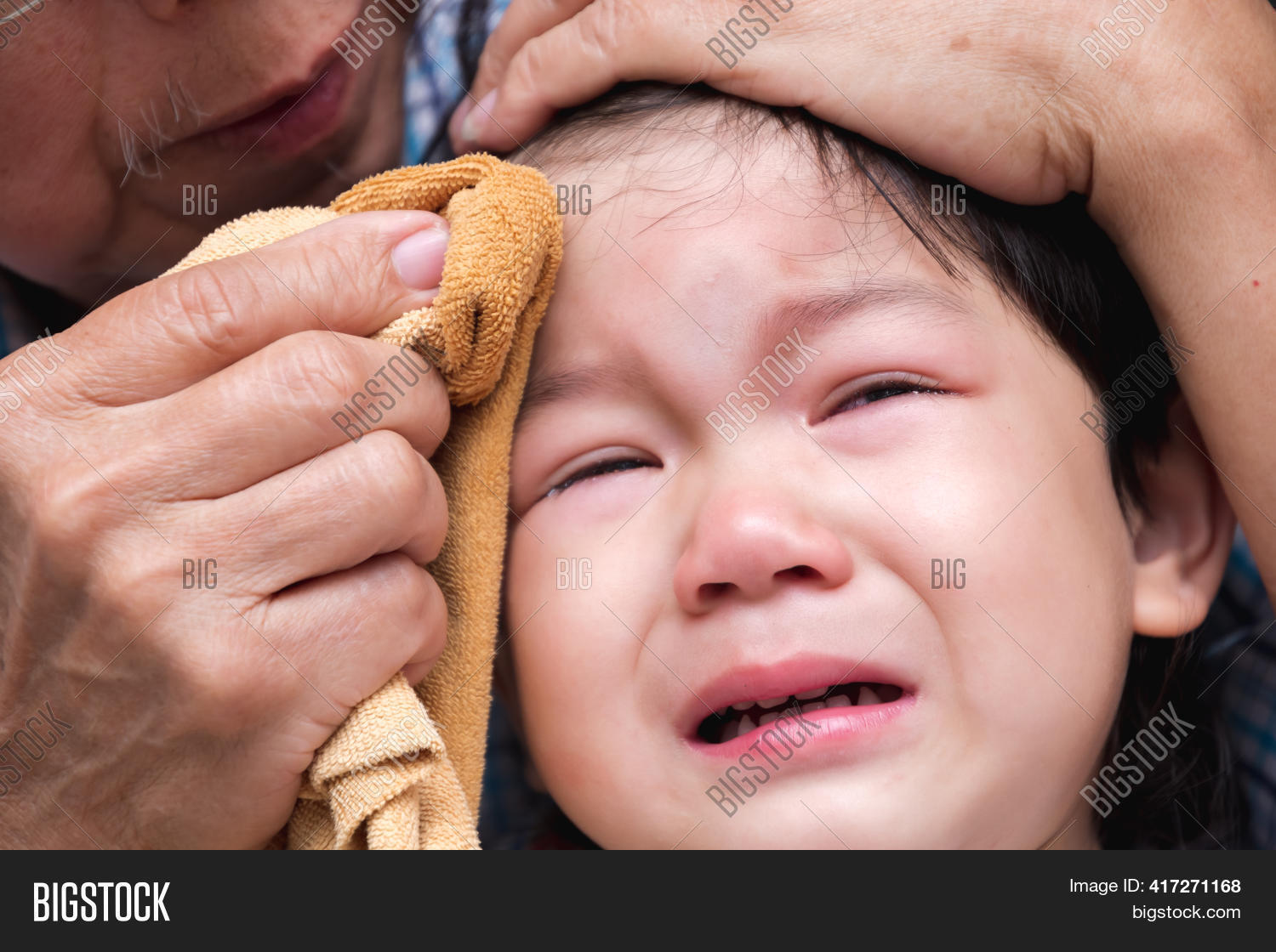 Boy Crying Out Pain. Image & Photo (Free Trial) | Bigstock