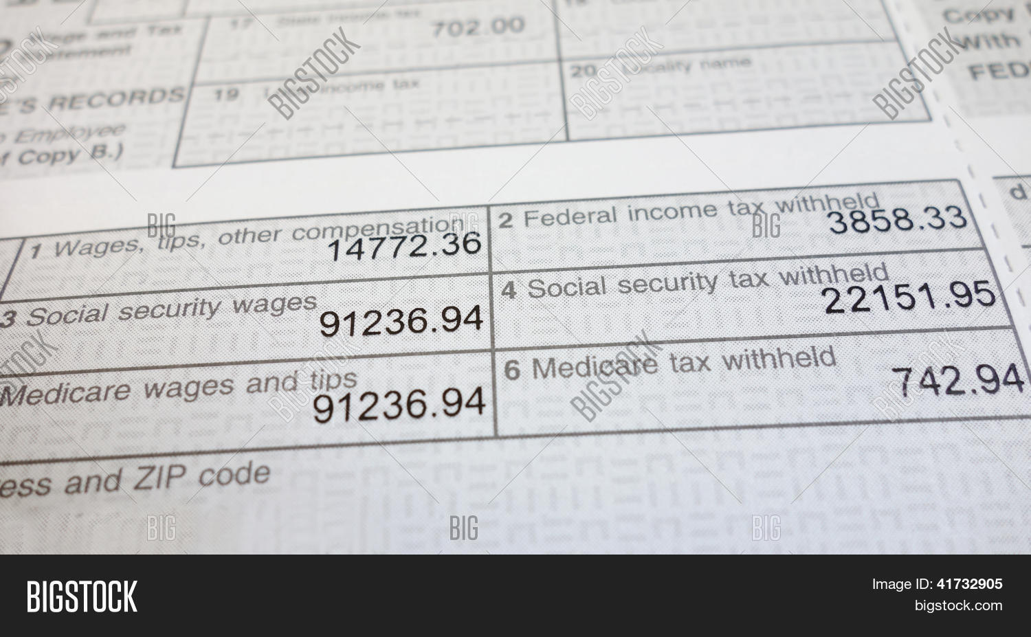 W2 Form Image & Photo (Free Trial) | Bigstock