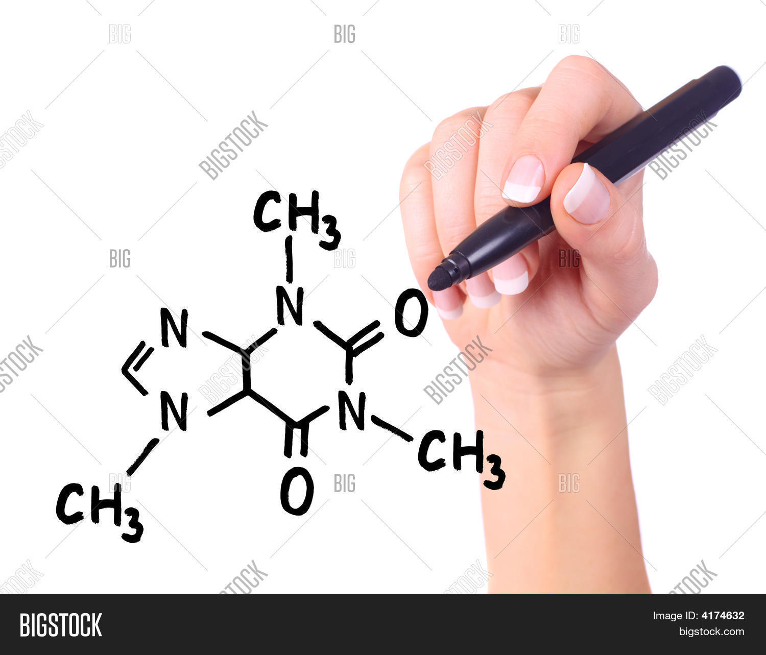 Hand Drawing Molecule Image & Photo (Free Trial) | Bigstock