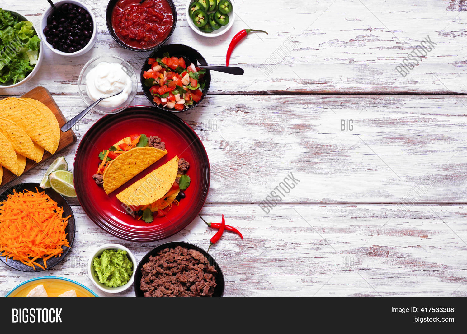 Taco Bar Side Border Image & Photo (Free Trial) | Bigstock