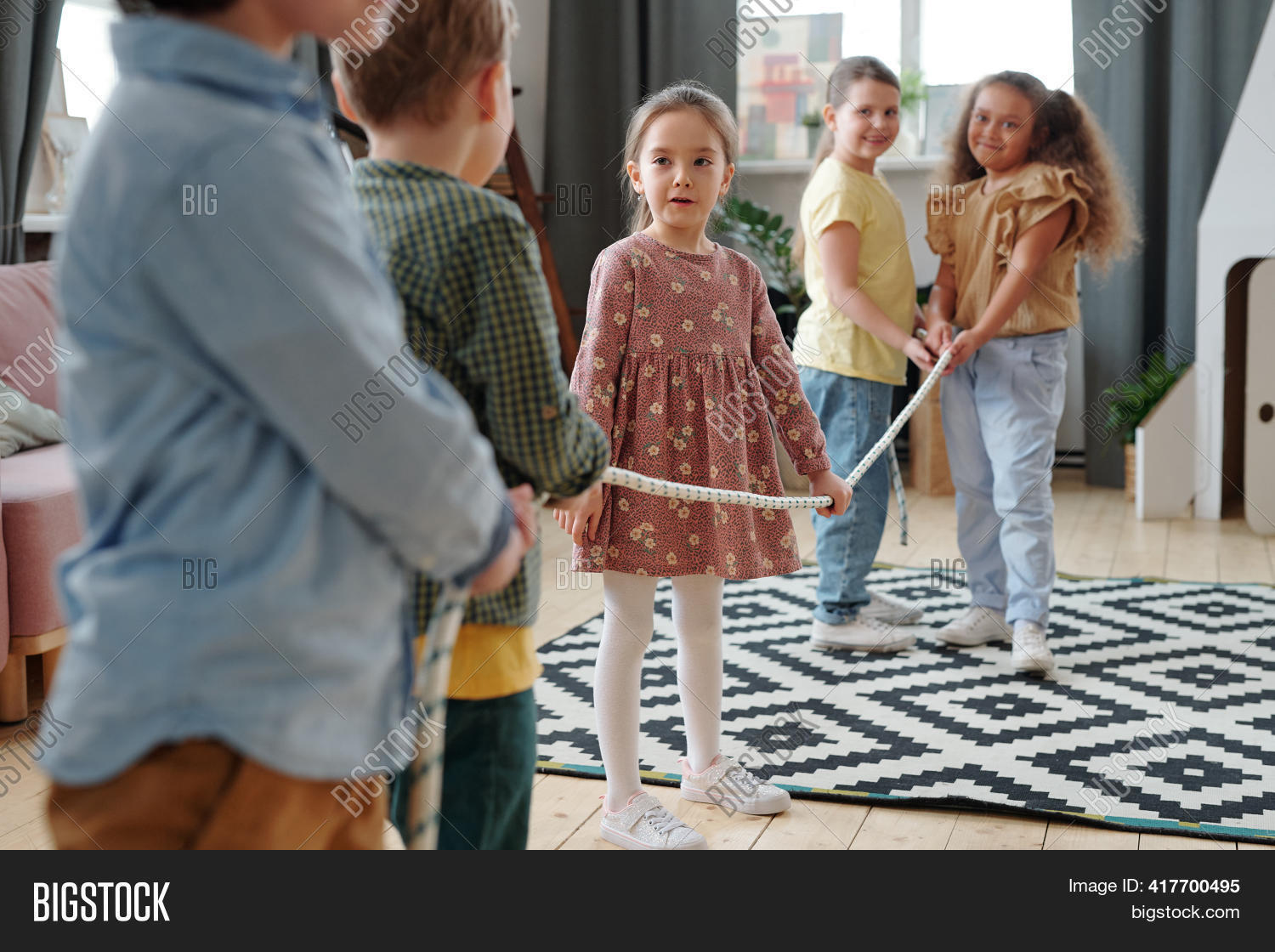Group Children Pulling Image & Photo (Free Trial) | Bigstock