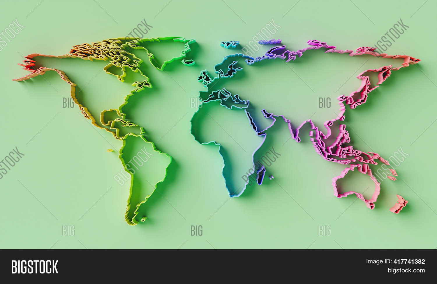 Relief World Map Image & Photo (Free Trial) | Bigstock