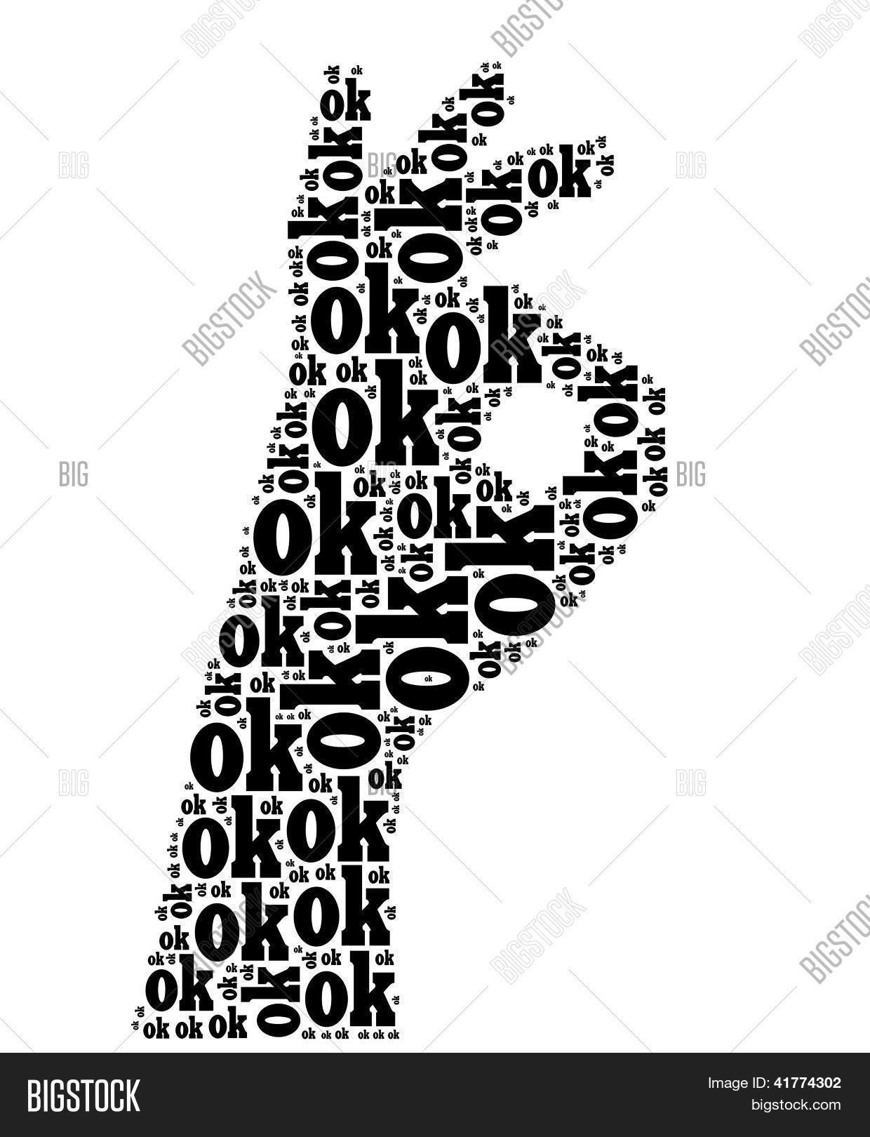 Okay Hand Sign Word Image & Photo (Free Trial) | Bigstock