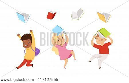 Cute Kids Jumping Joy Vector & Photo (Free Trial) | Bigstock