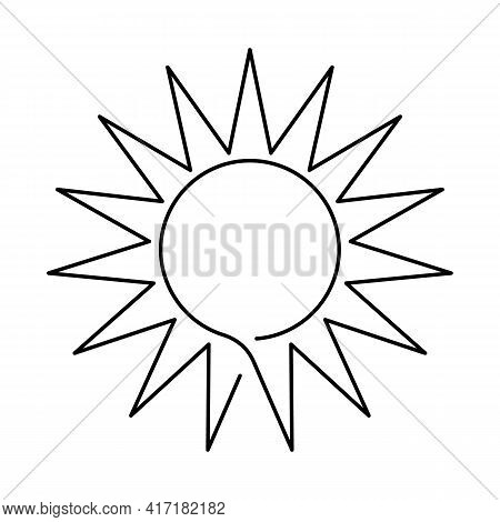 Sun Drawn By One Vector & Photo (Free Trial) | Bigstock