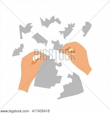 Hands Tearing Paper Vector & Photo (Free Trial) | Bigstock