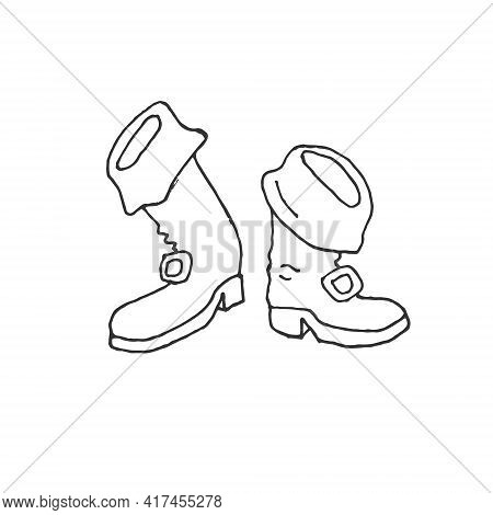 Contour Drawing Boots Vector & Photo (Free Trial) | Bigstock