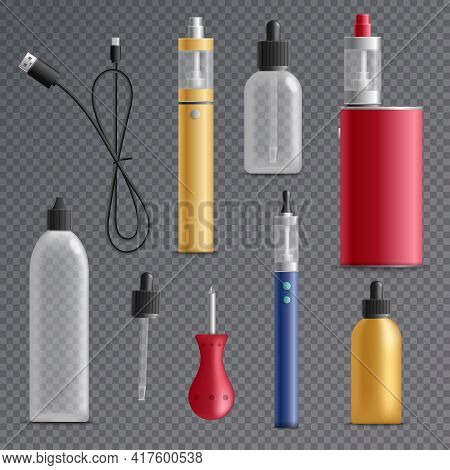 Vaping Realistic Set Vector & Photo (Free Trial) | Bigstock