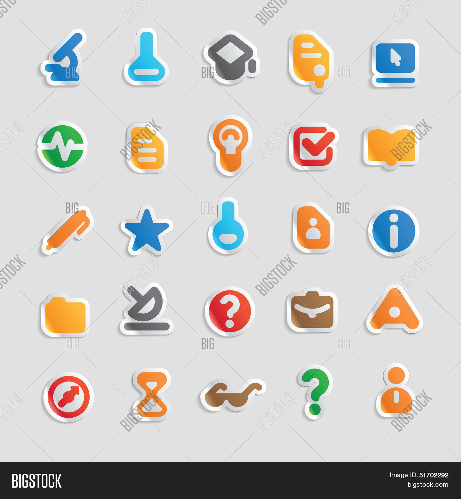 Sticker Icons Science Vector & Photo (Free Trial) | Bigstock