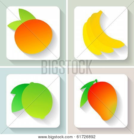 Flat Design Fruit Vector & Photo (Free Trial) | Bigstock