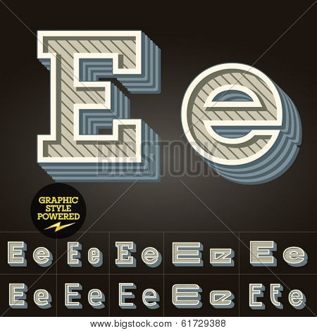 Retro Type Font Vector & Photo (Free Trial) | Bigstock