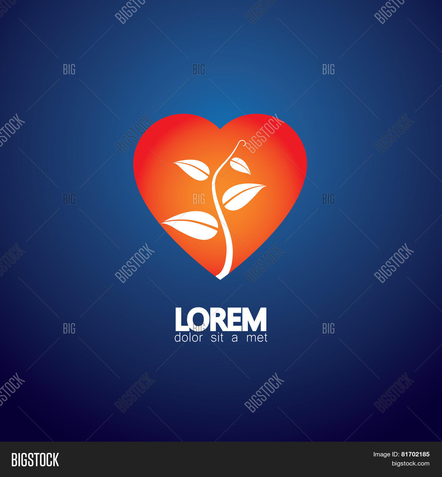 Heart Plant Concept Vector & Photo (Free Trial) | Bigstock