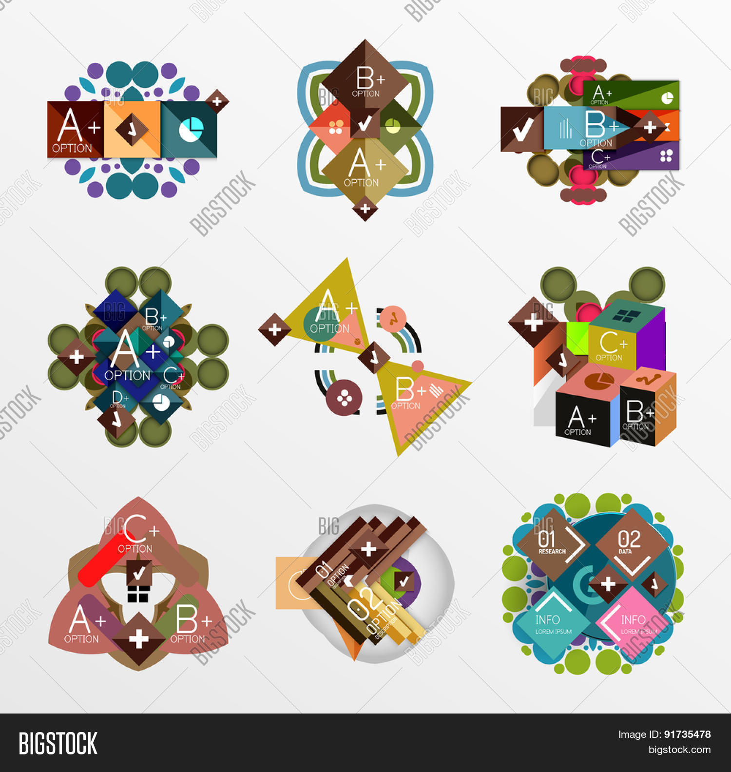 Set Abstract Vector & Photo (Free Trial) | Bigstock