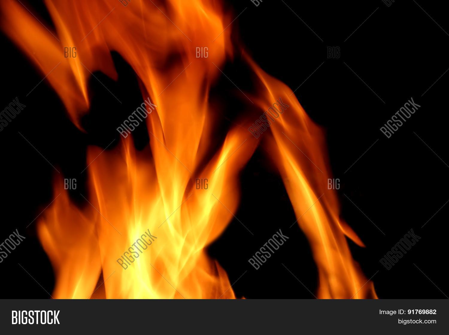 Flames Fire On Black Image & Photo (Free Trial) | Bigstock