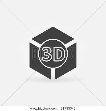 3D Print Logo Icon Vector & Photo (Free Trial) | Bigstock