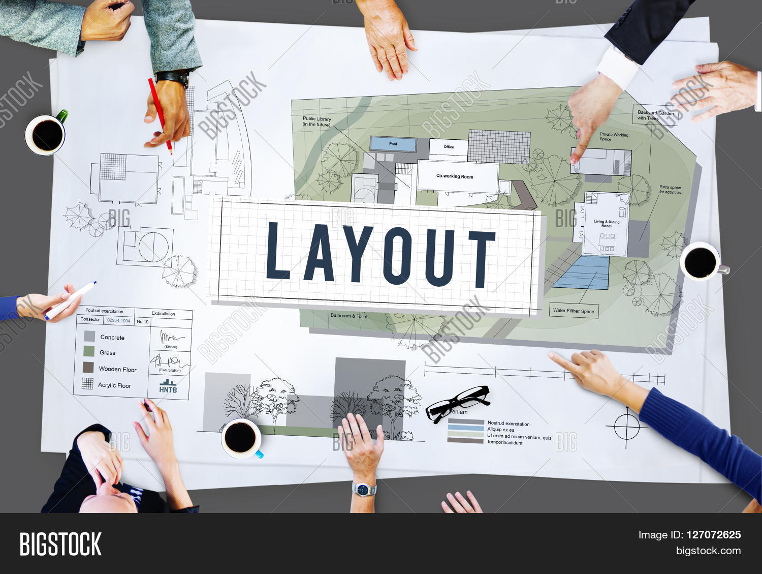 Layout Blueprint Image & Photo (Free Trial) | Bigstock