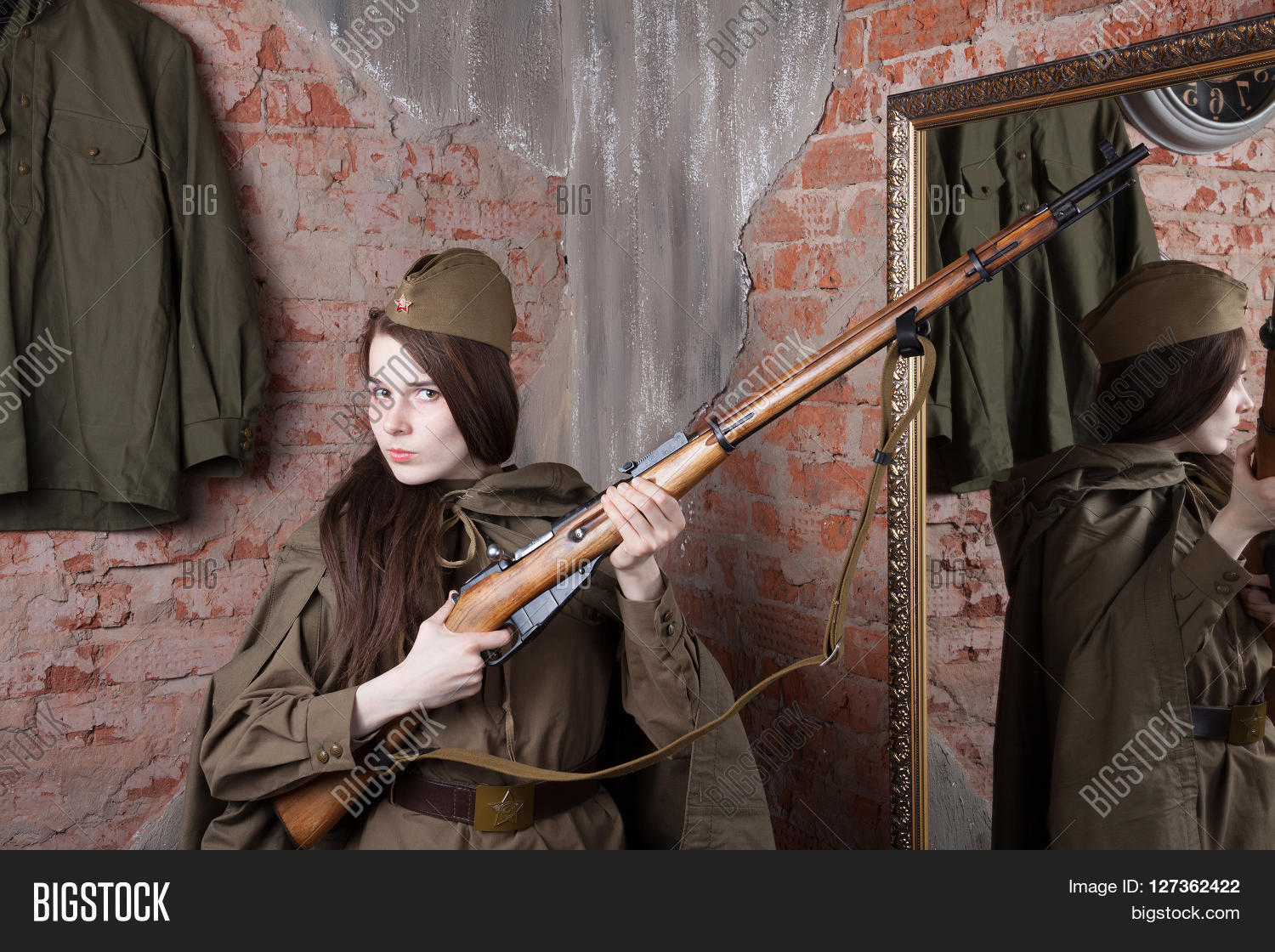 Woman Russian Military Image & Photo (Free Trial) | Bigstock