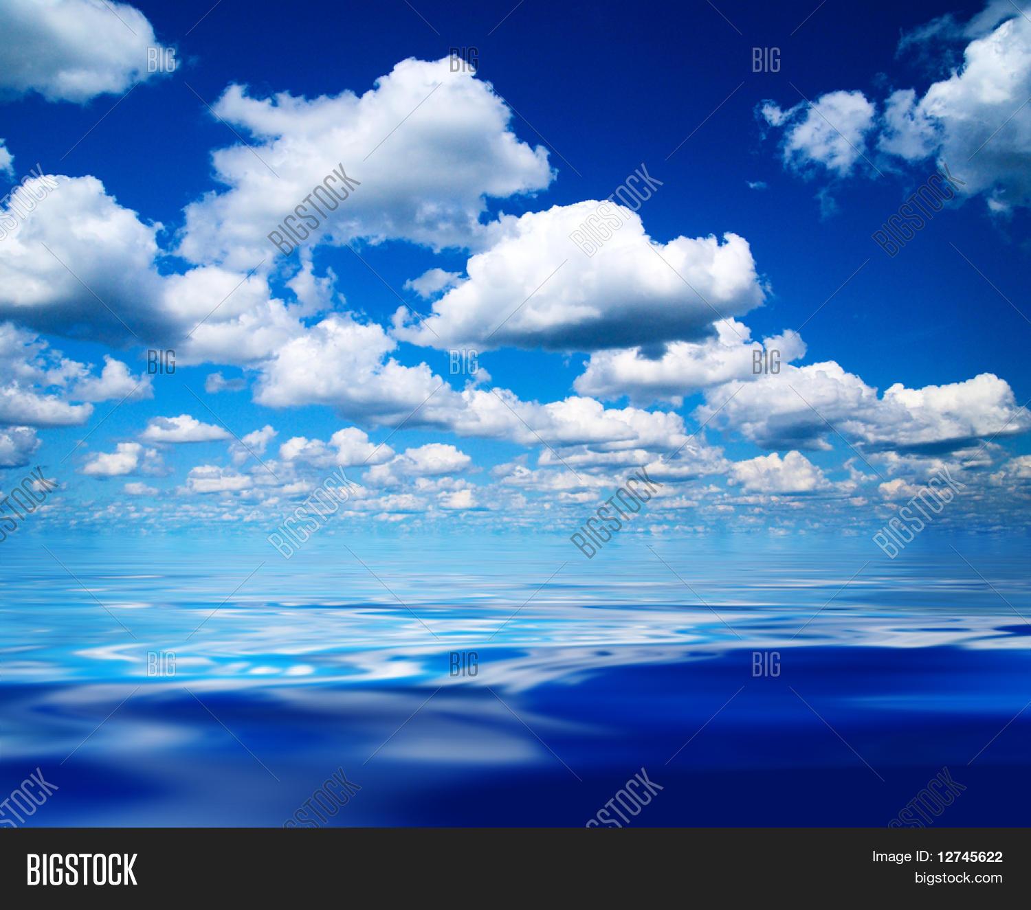 Perfect Blue Sky Water Image & Photo (Free Trial) | Bigstock