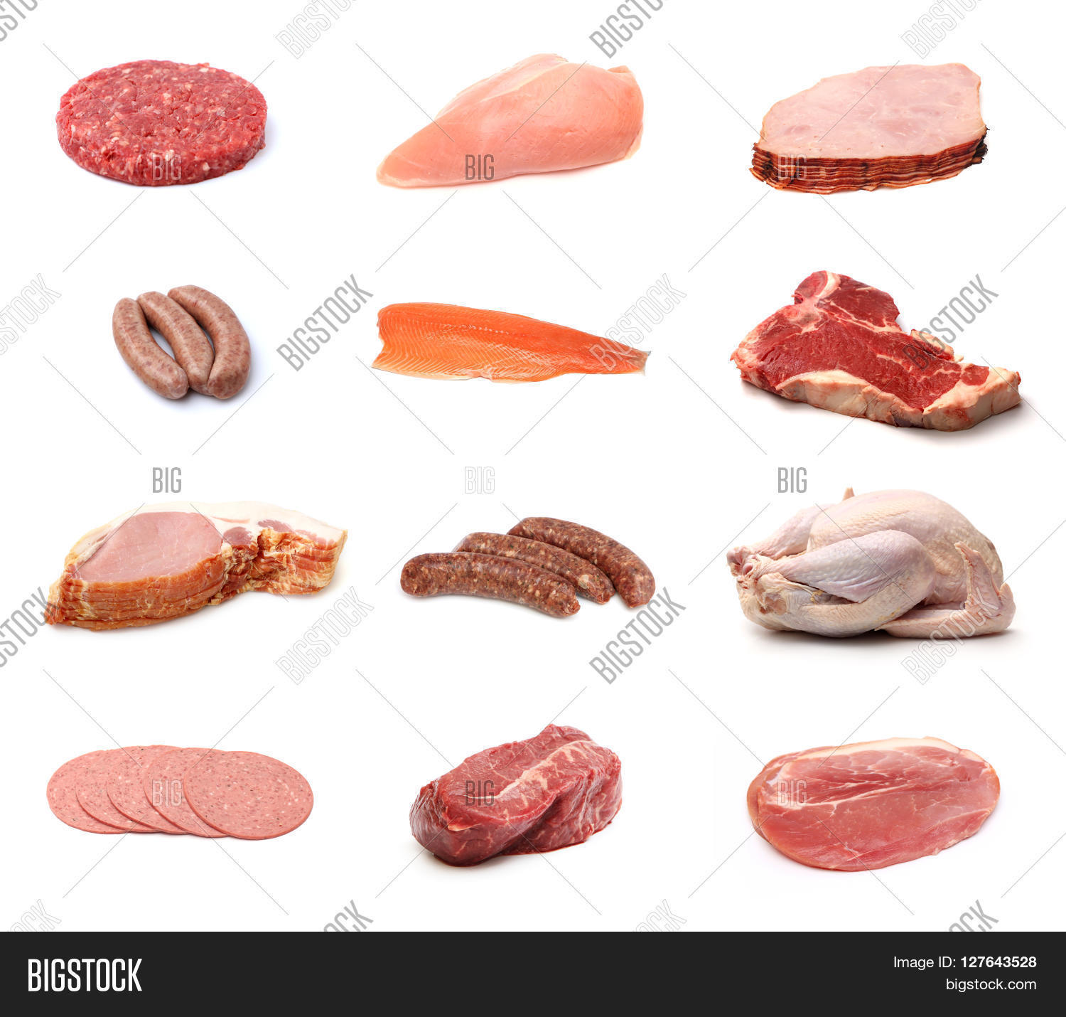 Collage Various Meats Image & Photo (Free Trial) | Bigstock