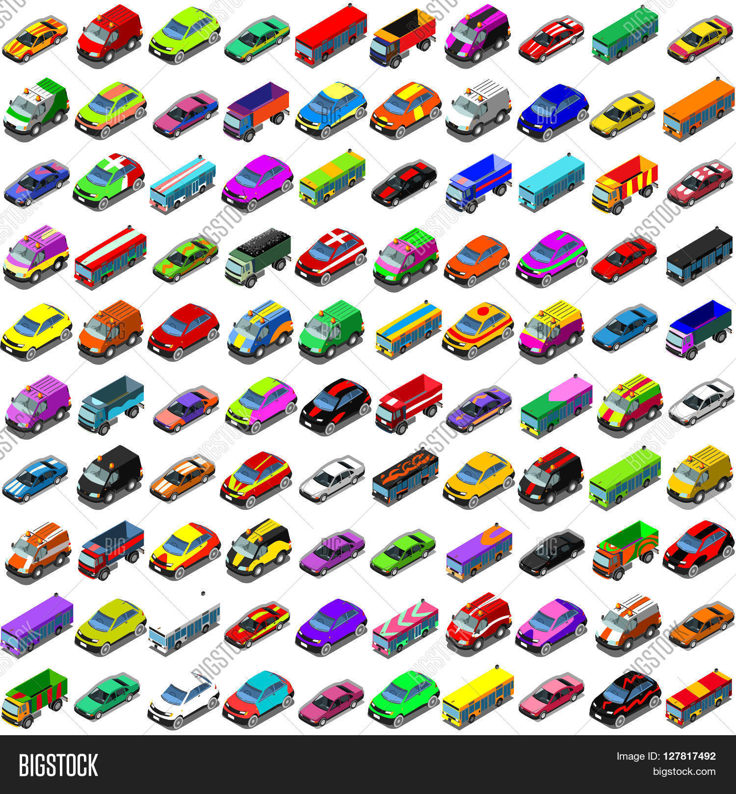 Car Game Icons. Flat Vector & Photo (Free Trial) | Bigstock
